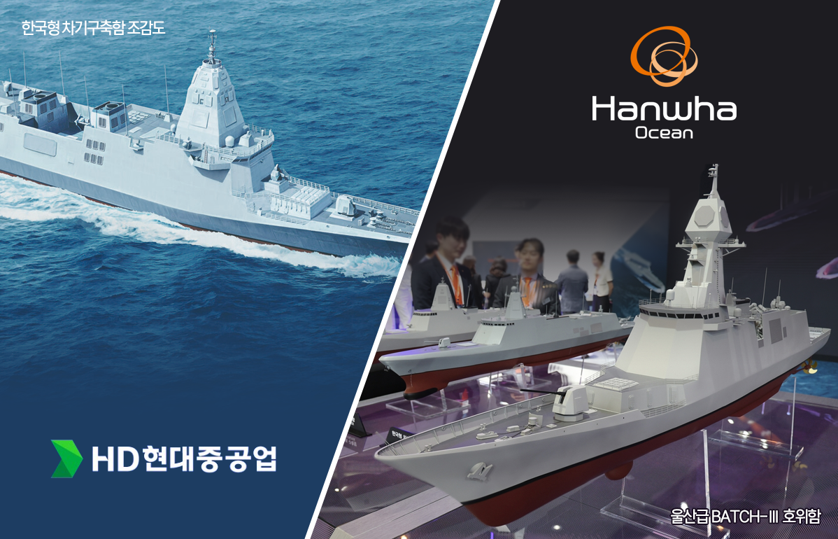 KDDX 사업 파열음, 한화·HD현대중공업 '원팀'에 균열? - 뉴스웨이